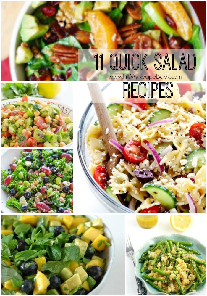11 Quick Salad Recipes - Fill My Recipe Book
