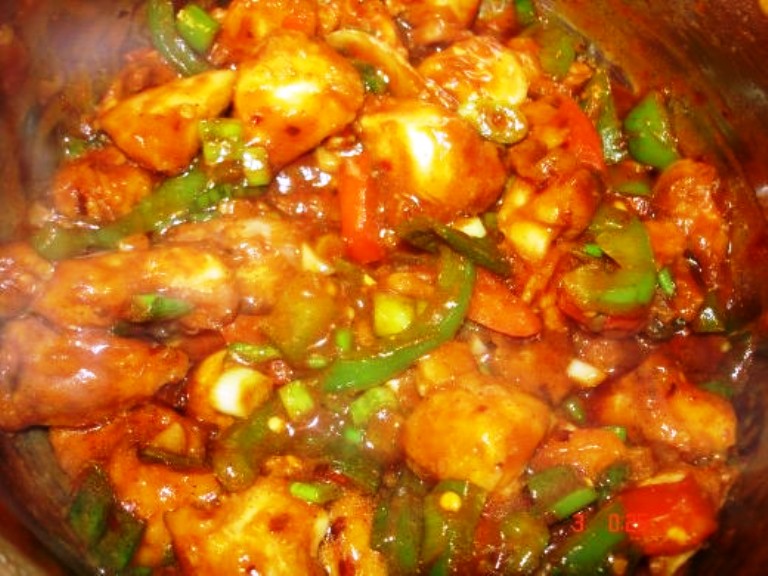 hakka style chilli chicken - Fill My Recipe Book