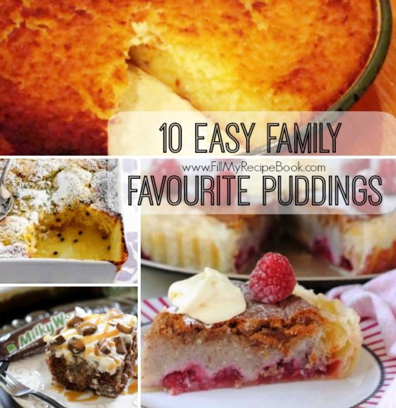 10 Easy Family Favourite Puddings - Fill My Recipe Book