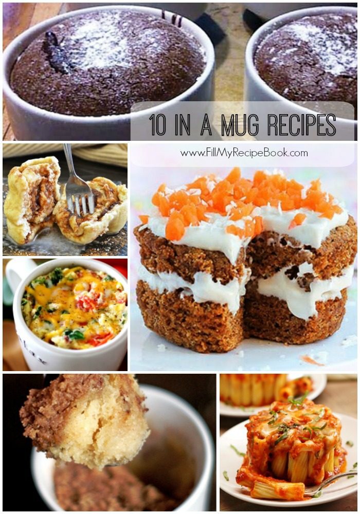 10 In a Mug Recipes - Fill My Recipe Book