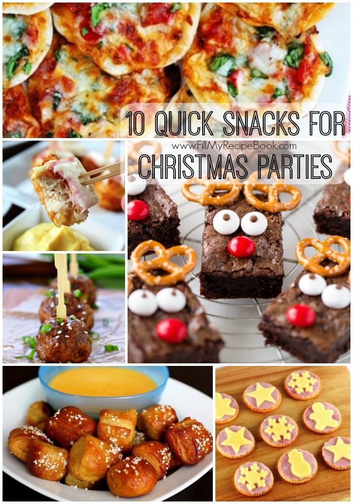 10 Quick Snacks for Christmas Parties - Fill My Recipe Book