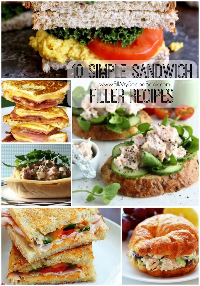 10 Simple Sandwich Filler Recipes - Fill My Recipe Book