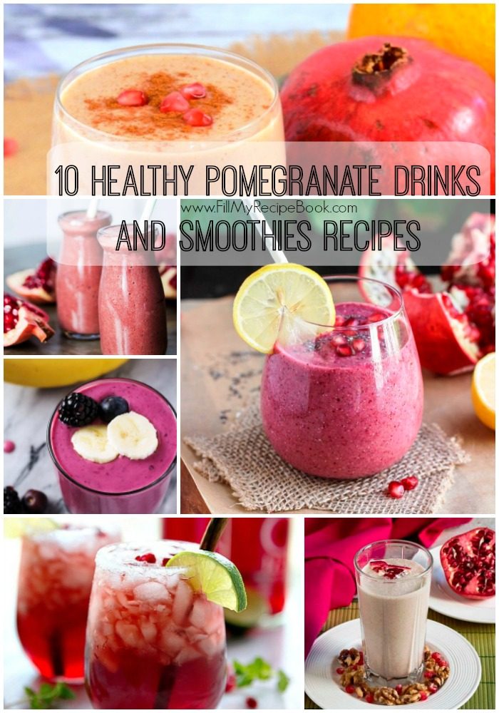 10 Healthy Pomegranate Drinks and Smoothies Recipes - Fill My Recipe Book