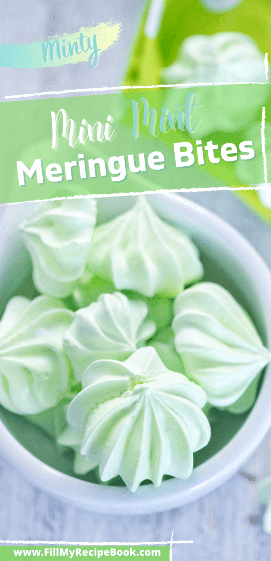 Mini Mint Meringue Bites - Fill My Recipe Book
