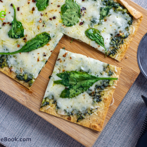 Quick and Easy Pesto Flatbread - Fill My Recipe Book