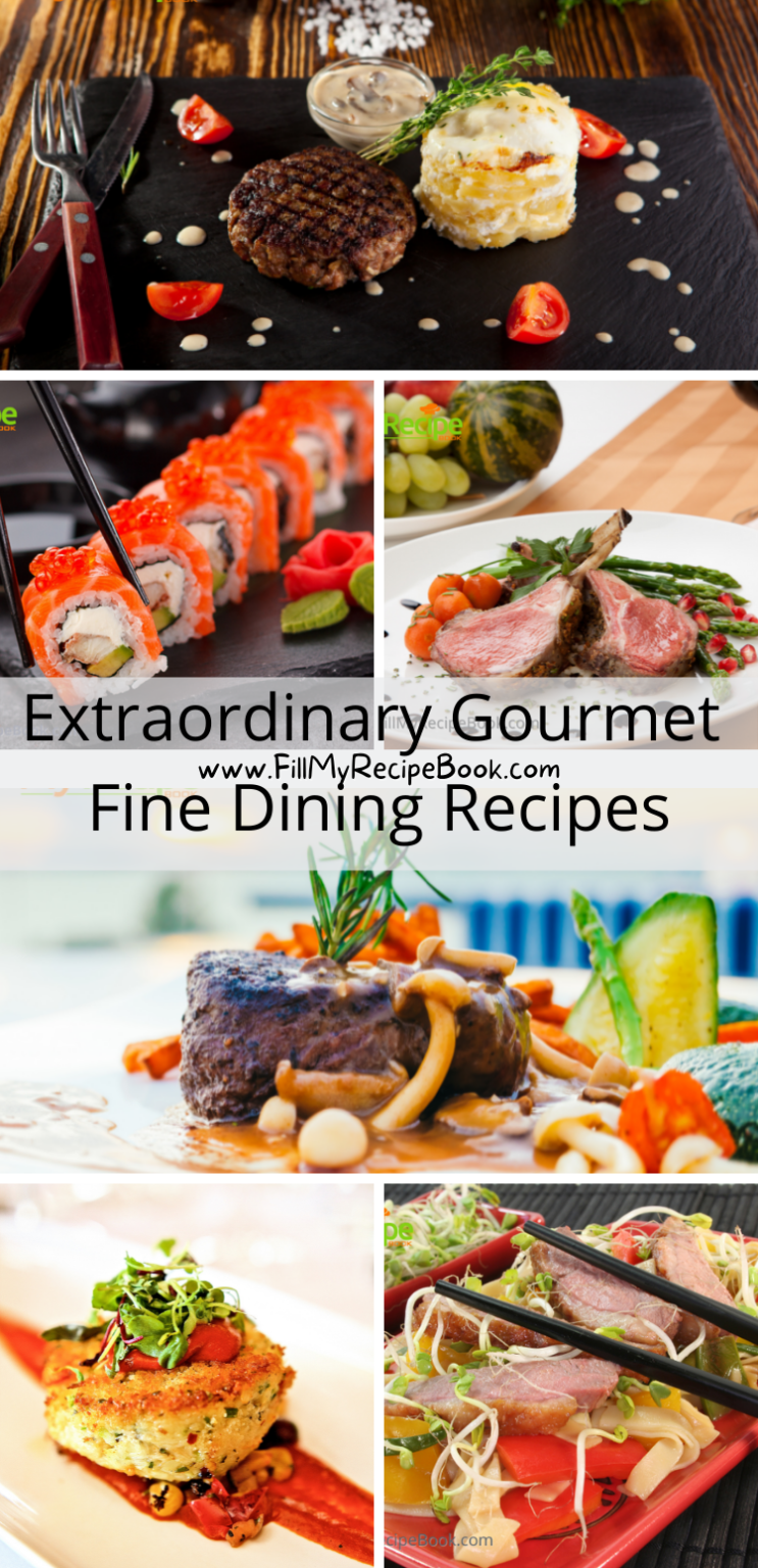 Extraordinary Gourmet Fine Dining Recipes - Fill My Recipe Book