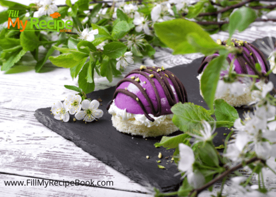 Mini Blueberry Mousse Cakes Glazed - Fill My Recipe Book
