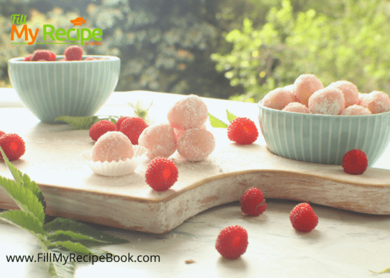 Raspberry White Chocolate Truffle Balls - Fill My Recipe Book