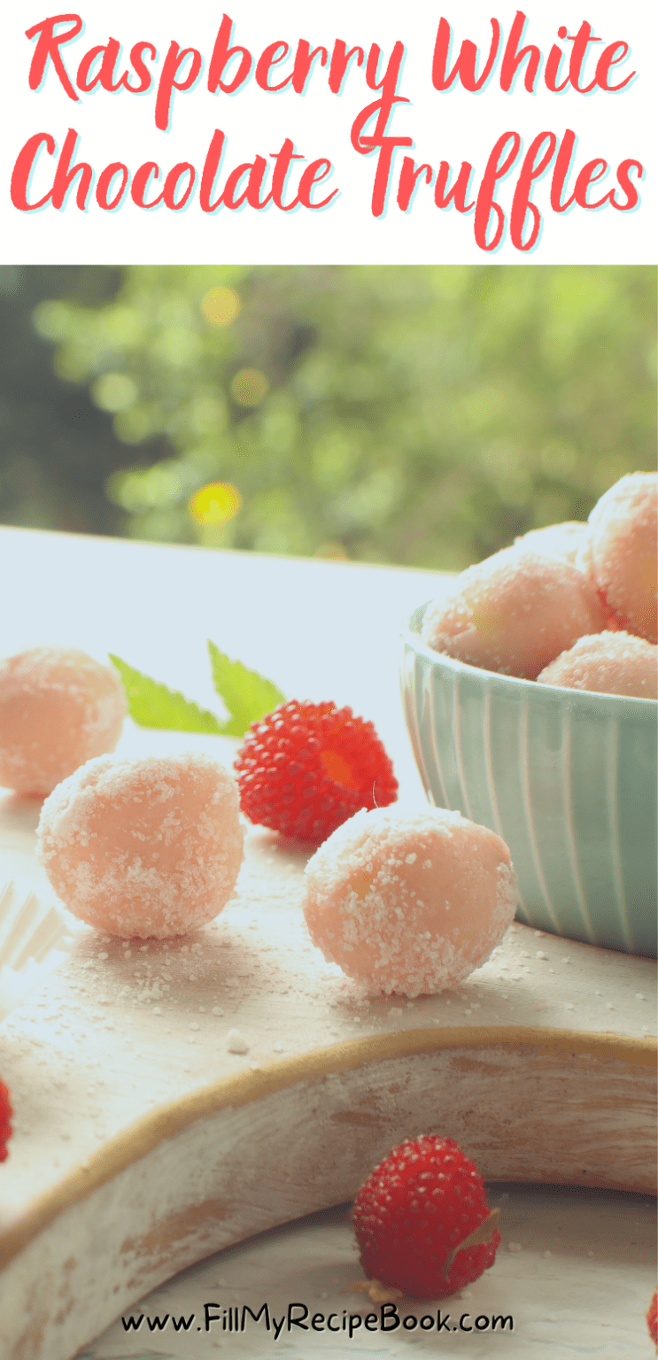 Raspberry White Chocolate Truffles - Fill My Recipe Book