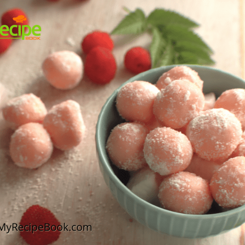 Raspberry White Chocolate Truffle Balls - Fill My Recipe Book