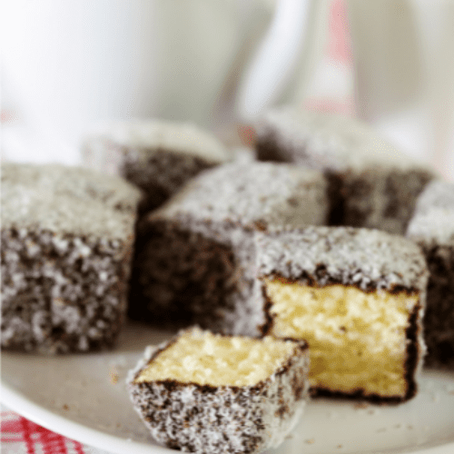 Mini Chocolate Coated Lamingtons - Fill My Recipe Book