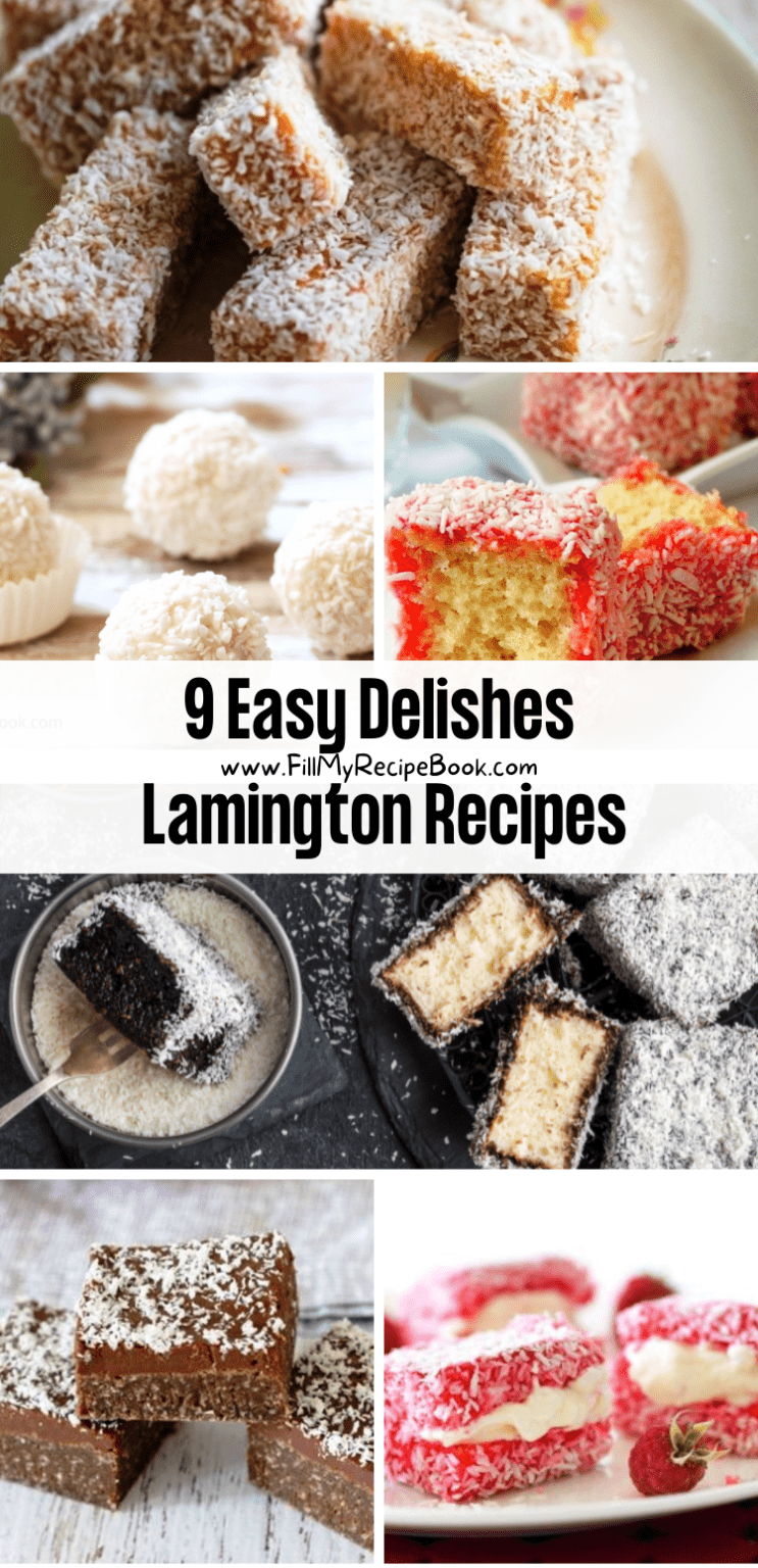 9 Easy Delishes Lamington Recipes - Fill My Recipe Book
