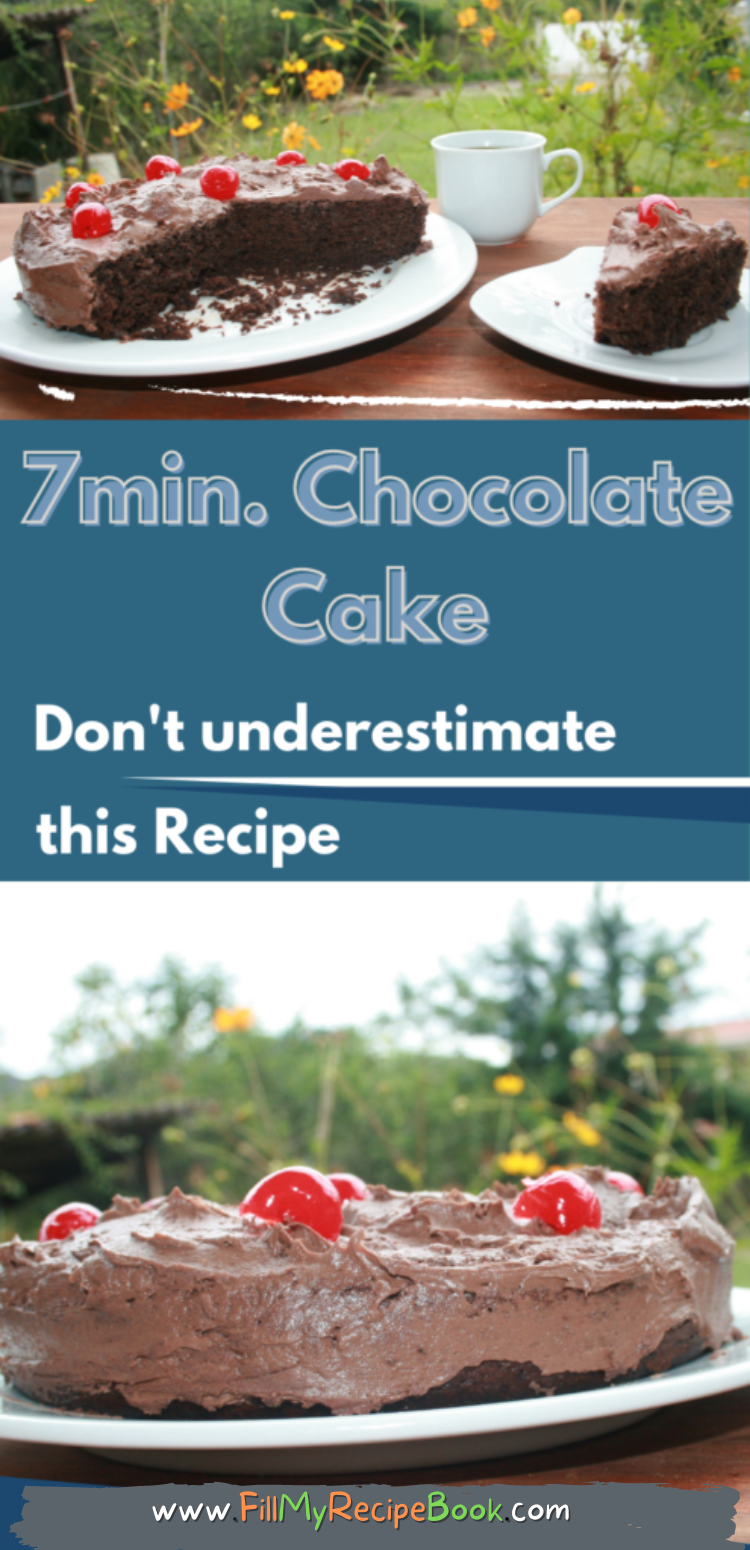 7 Min. Chocolate Cake - Fill My Recipe Book