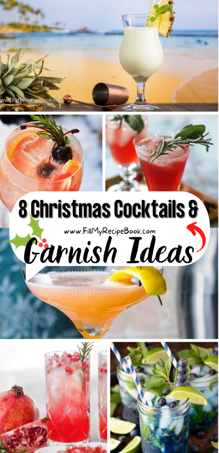 8 Christmas Cocktails & Garnish Ideas - Fill My Recipe Book