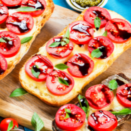 Caprese Garlic Bread Recipe - Fill My Recipe Book