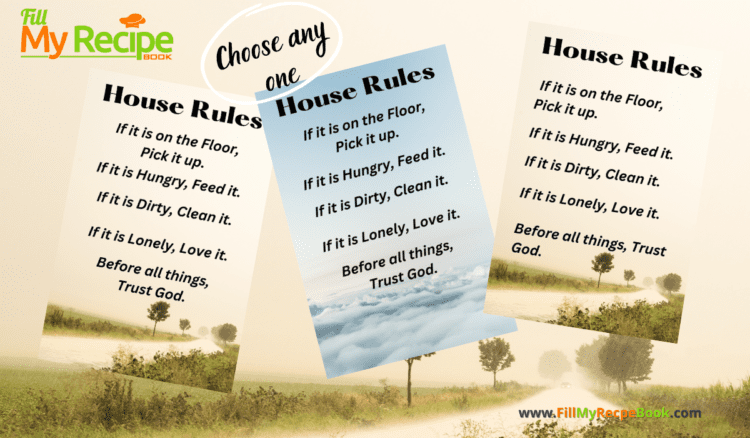 Simple-House-Rules-Printable-1 - Fill My Recipe Book