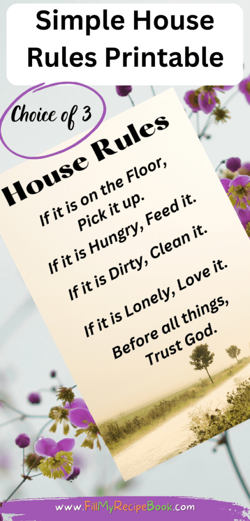 Simple-House-Rules-Printable - Fill My Recipe Book