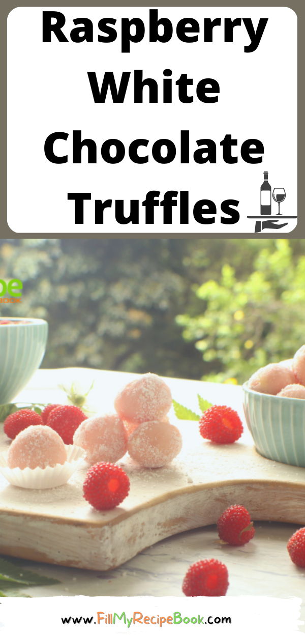 Raspberry White Chocolate Truffles - Fill My Recipe Book