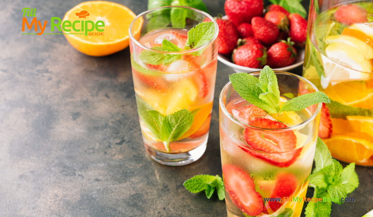 Healthy Infused Fruit Water Recipe - Fill My Recipe Book