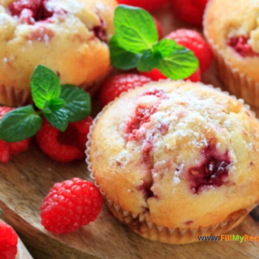 Fresh Homemade Raspberry Muffins - Fill My Recipe Book