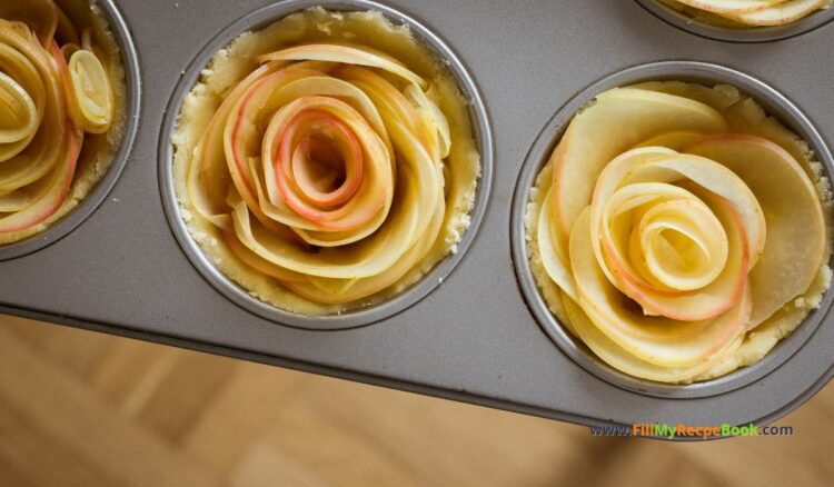 Mini Apple Rose Tarts - Fill My Recipe Book