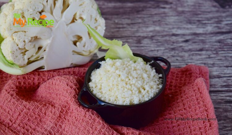Simple Cauliflower Rice Recipe - Fill My Recipe Book