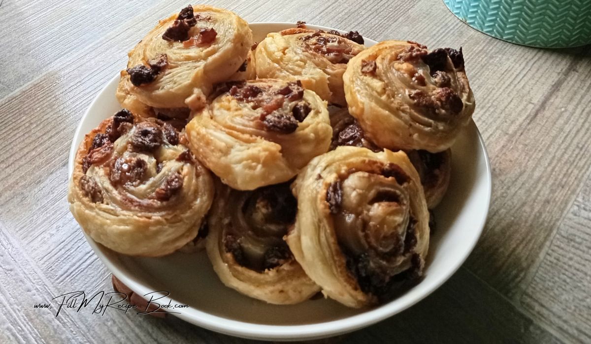 Puff Pastry Raisin Roll Ups - Fill My Recipe Book