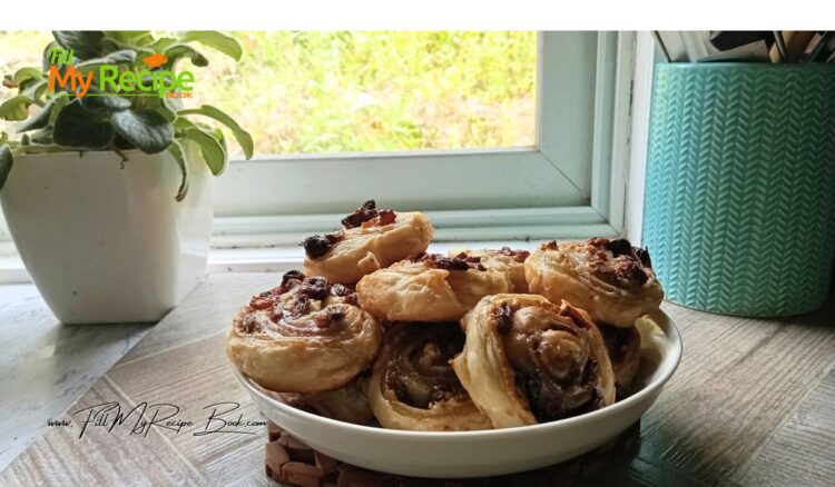 Puff Pastry Raisin Roll Ups - Fill My Recipe Book