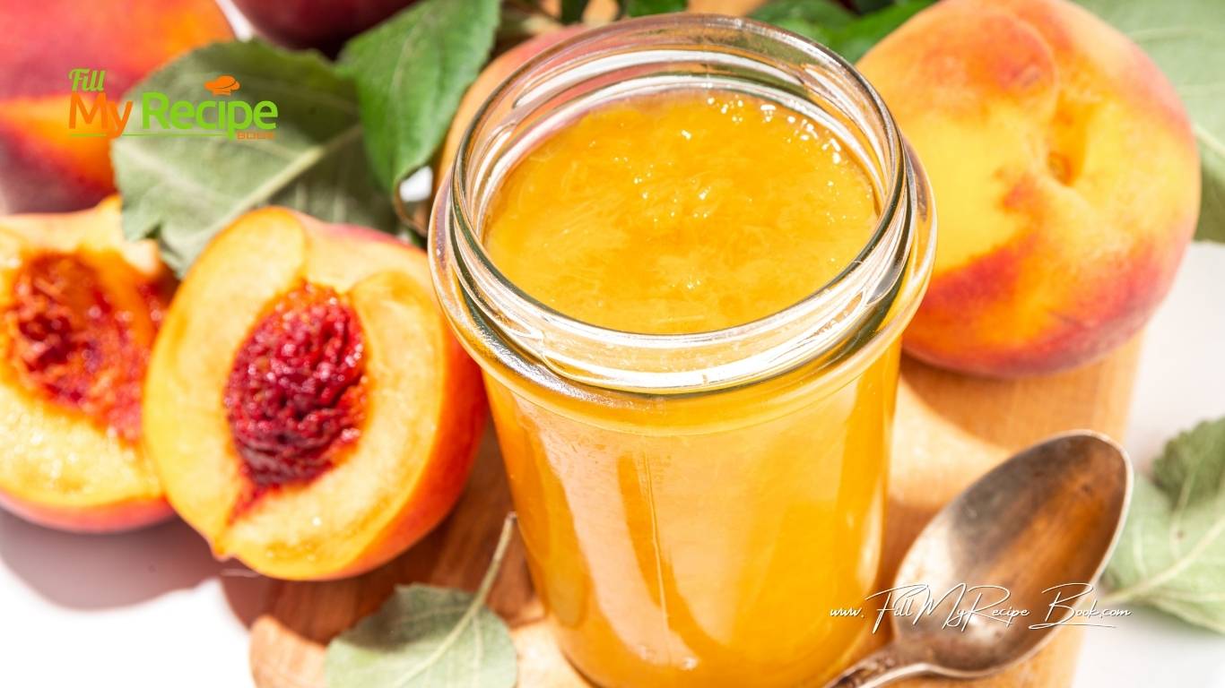Easy Homemade 3 Ingredients Peach Jam - Fill My Recipe Book